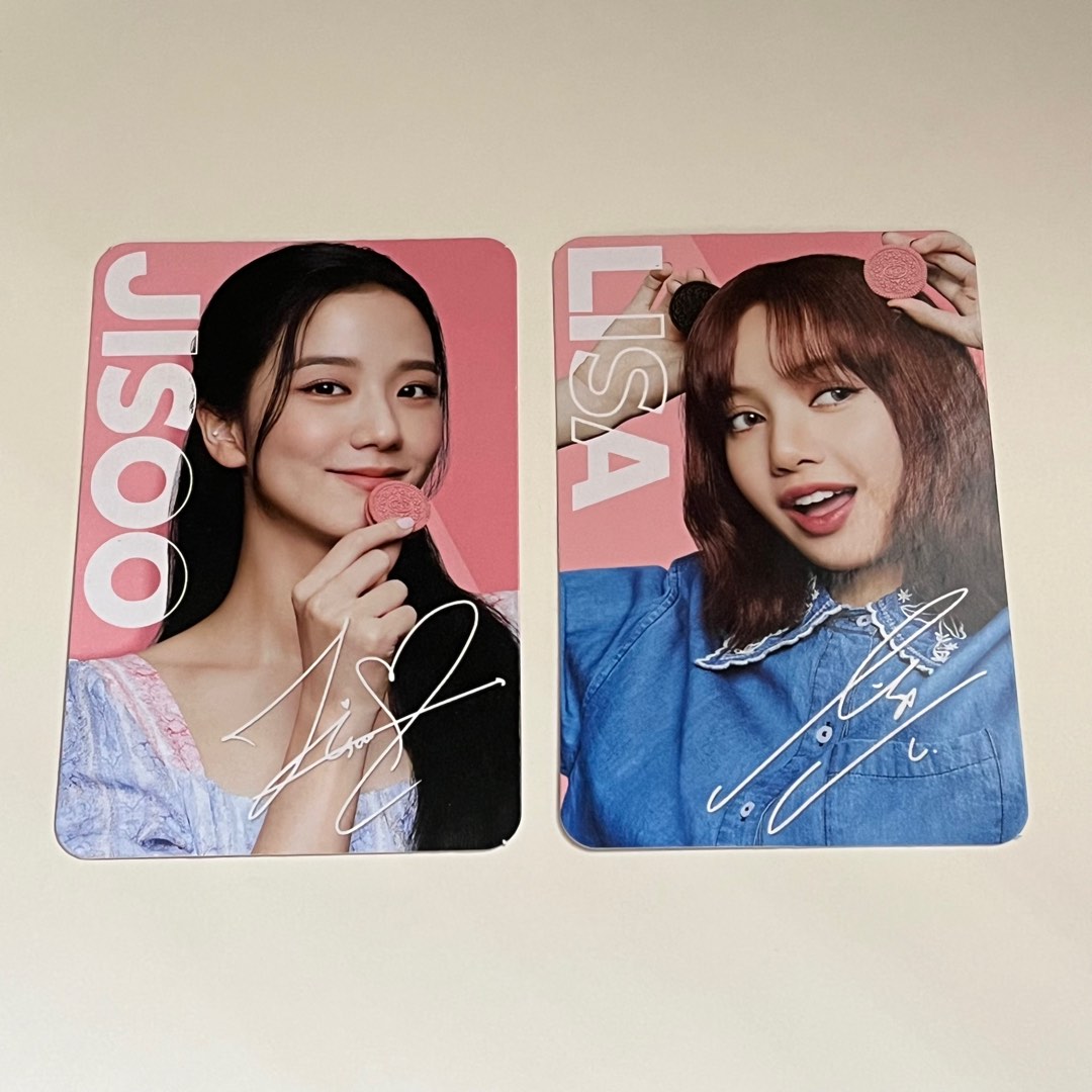 Blackpink X Oreo Jisoo Lisa Picture Card, Hobbies & Toys, Collectibles ...