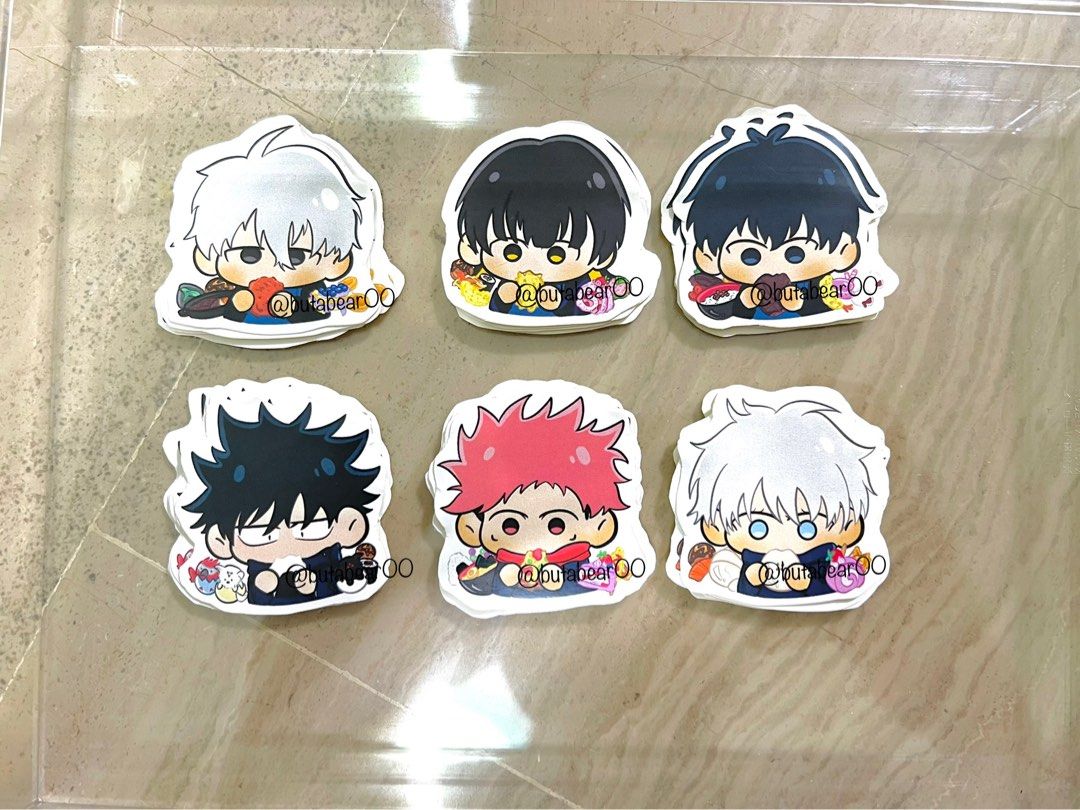 bluelock & jujutsu kaisen small sticker (gojo, megumi, itatori, bachira ...