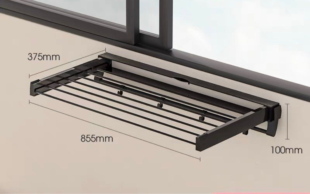 (BNIB) retractable laundry rack - can fold to keep - become invisible ...