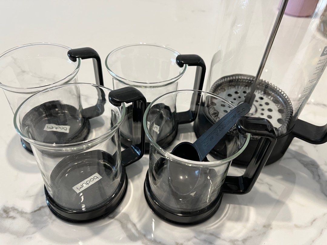 Bodum Brazil 5 piece set French press with cups, Furniture & Home ...