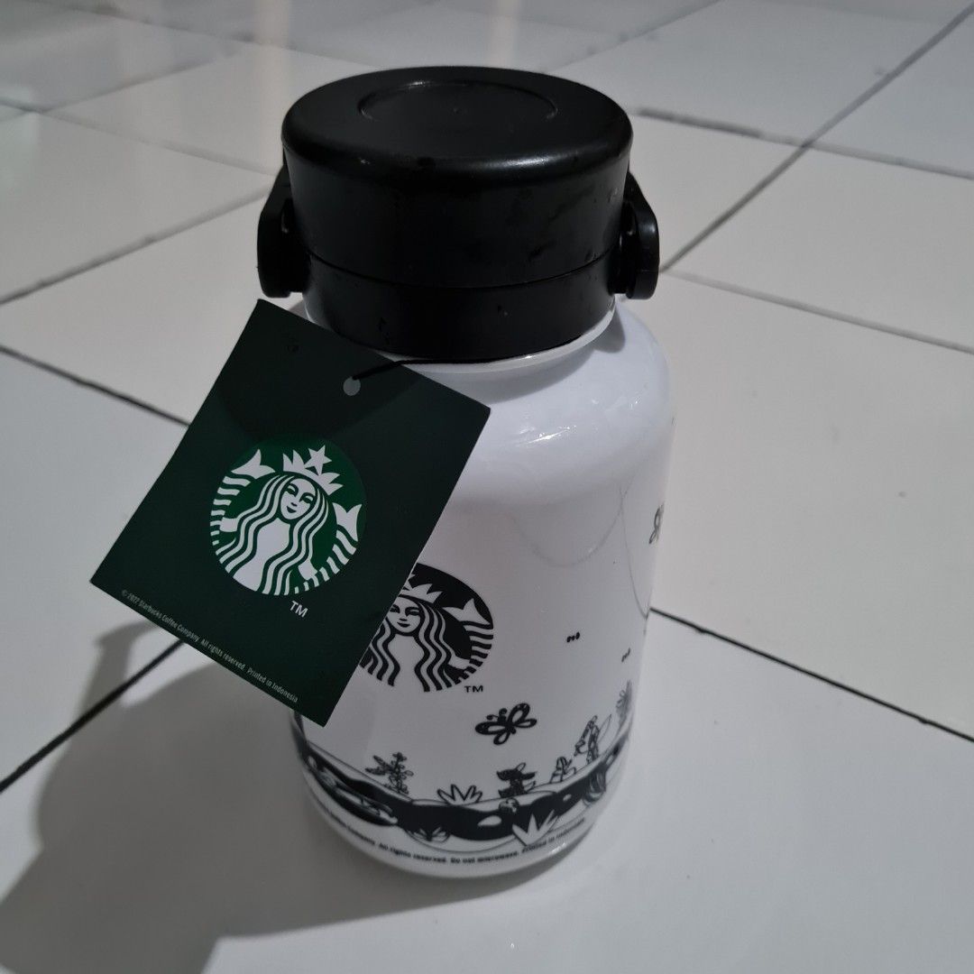Botol minum starbucks tumbler reusable original kreaby motif forest ...