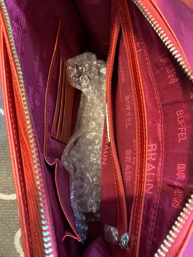 Braun Buffel Tote Bag in Red, Luxury, Bags & Wallets on Carousell