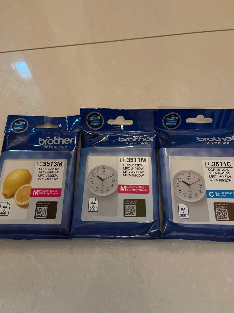 Brother printer ink LC3511C LC 3513M, Computers & Tech, Printers ...