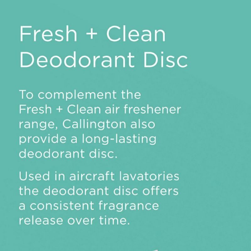 Callington Fresh + Clean Deodorant Disc (Citrus) Home Room Car Toilet ...