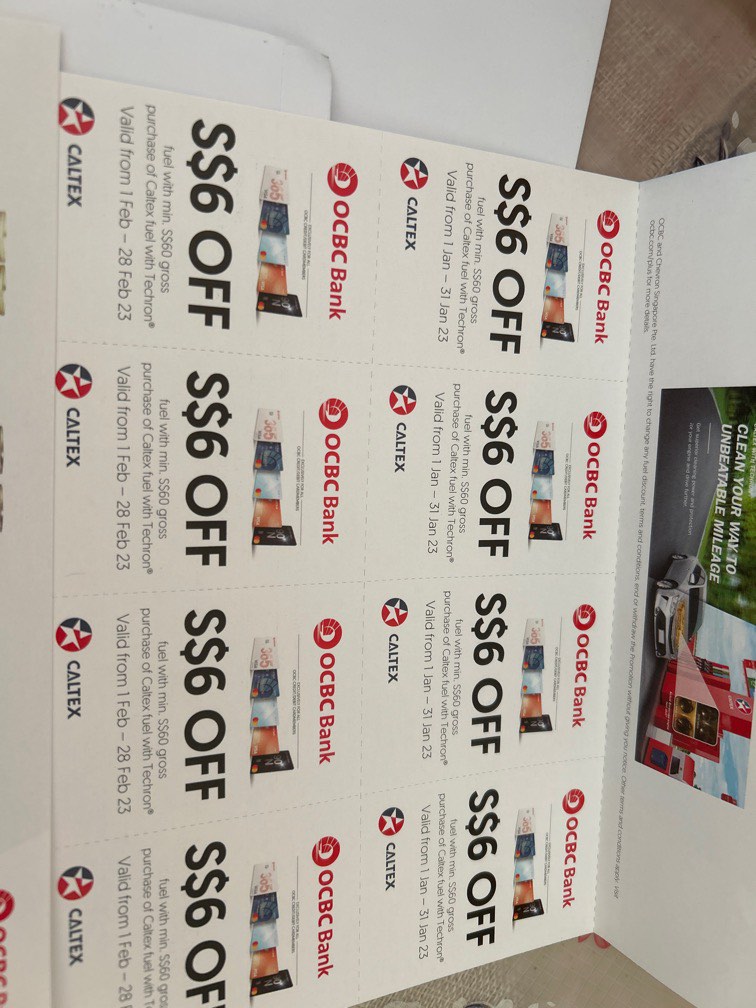Caltex Voucher, Tickets & Vouchers, Vouchers on Carousell