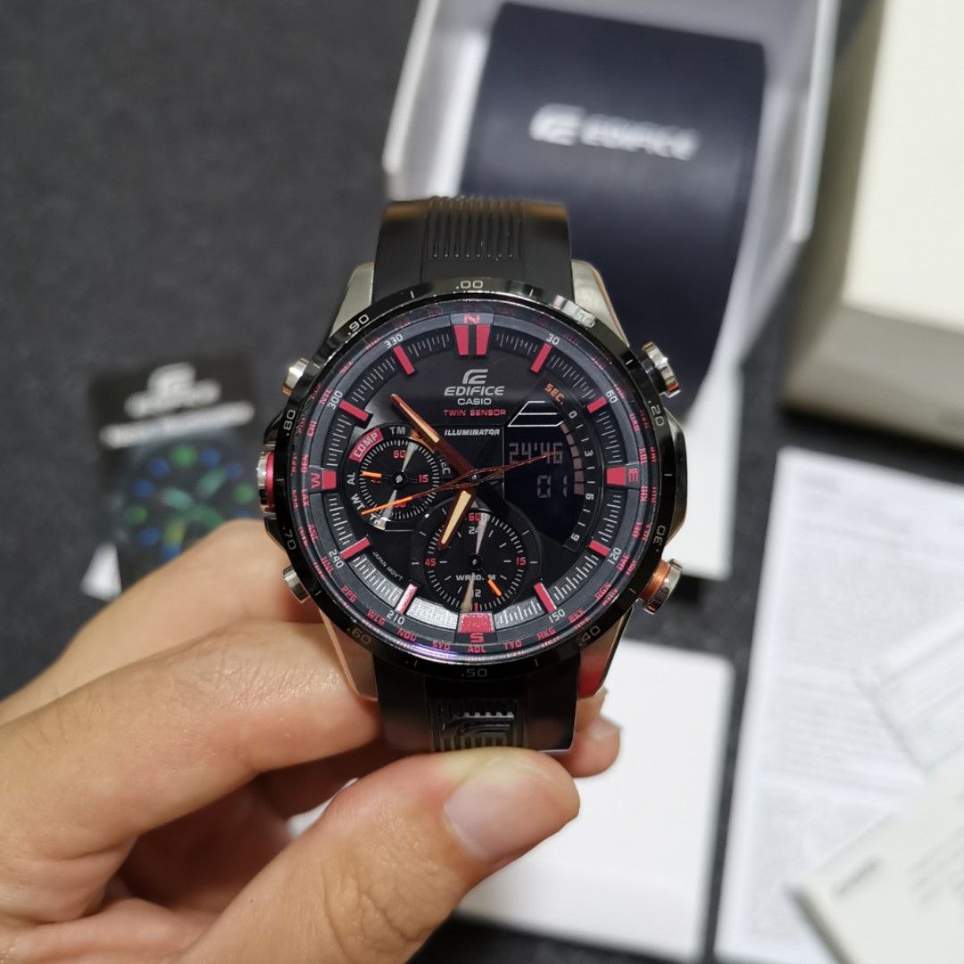 Casio Edifice Watch with Thermometer and Compass Sport Features, Men's ...