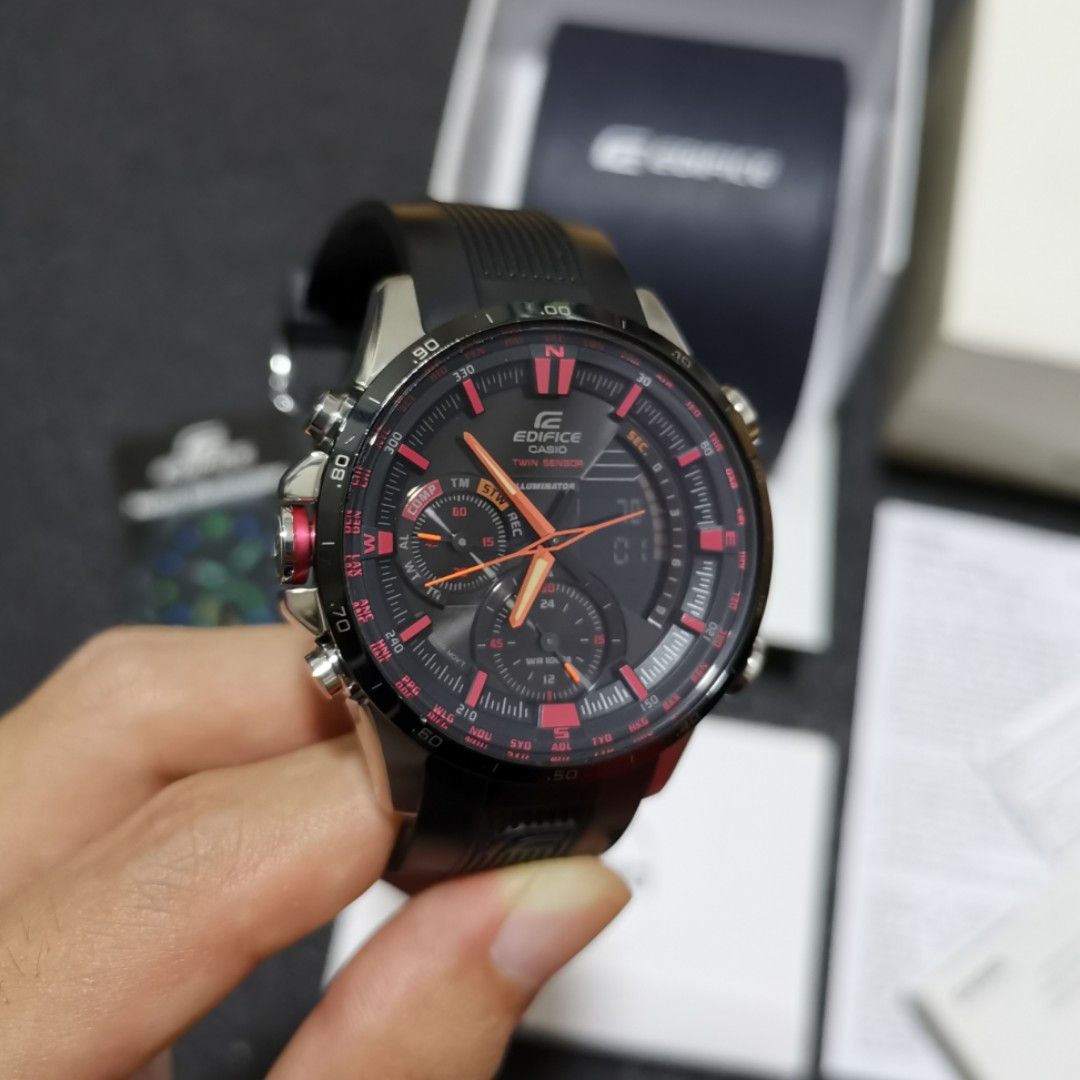 Casio Edifice Watch with Thermometer and Compass Sport Features, Men's ...