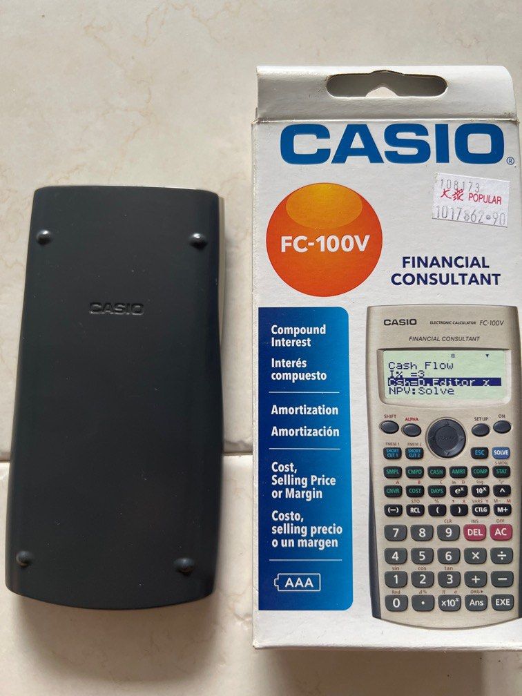 Casio FC-100V Calculator, Computers & Tech, Office & Business ...