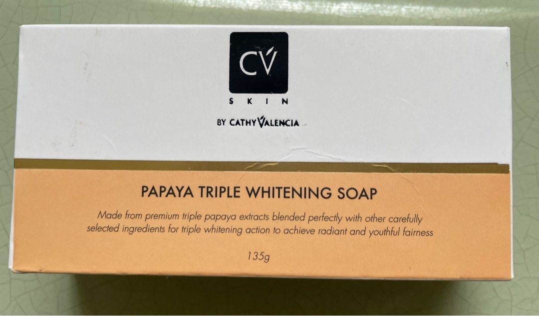 Cathy Valencia Papaya Triple Whitening Soap, Beauty & Personal Care, Bath & Body, Bath on Carousell