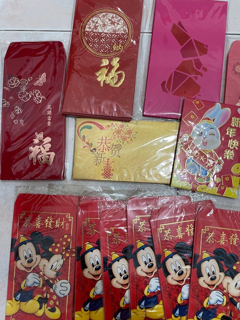 chinese new year red packet (rabbit, mickey mouse, SPC, BBQ Box red ...
