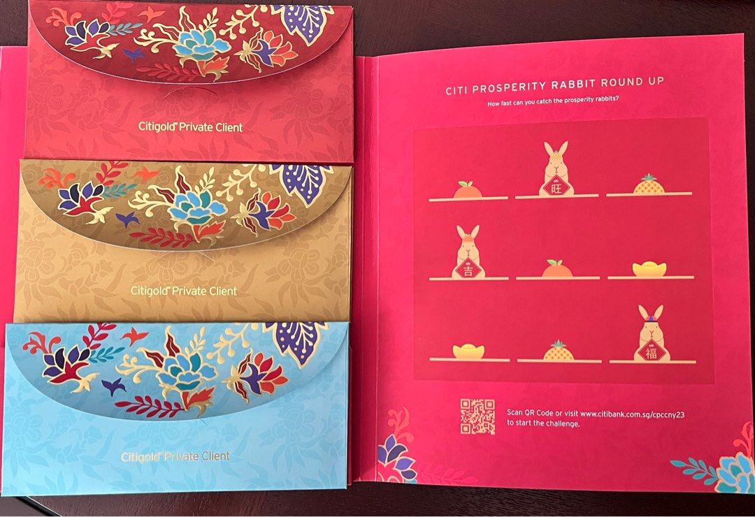 CNY Ang Bao 2023 Citibank Private Client Red Packets, Hobbies & Toys ...