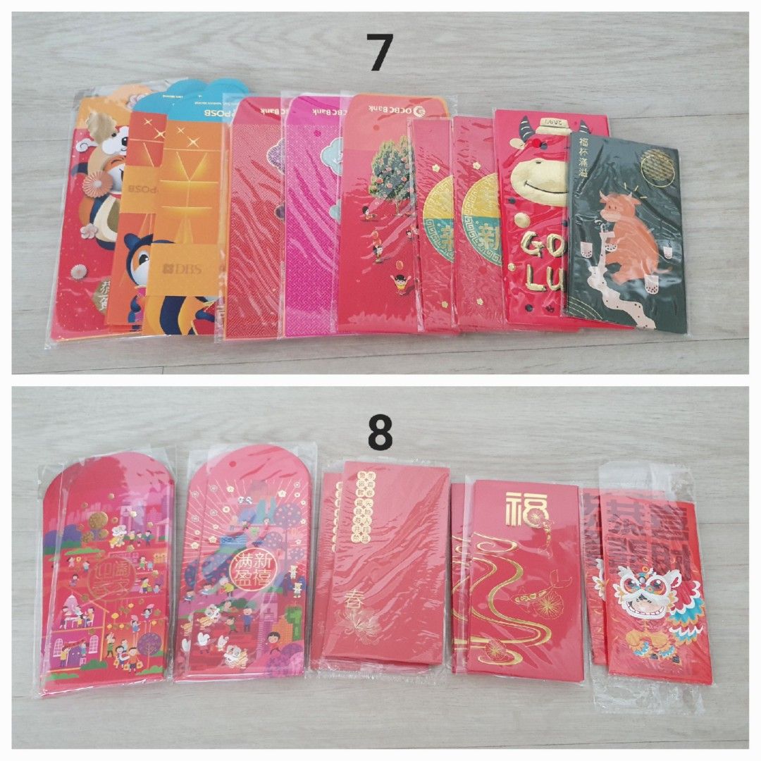 CNY Red Packets Angbao banks HSBC UOB OCBC SCB POSB DBS Fairprice ...