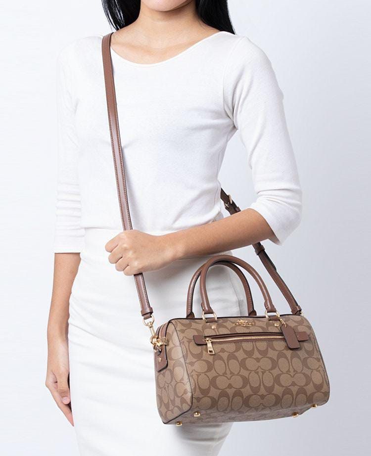 Coach Rowan satchel signature saddle, Luxury, Bags & Wallets on Carousell