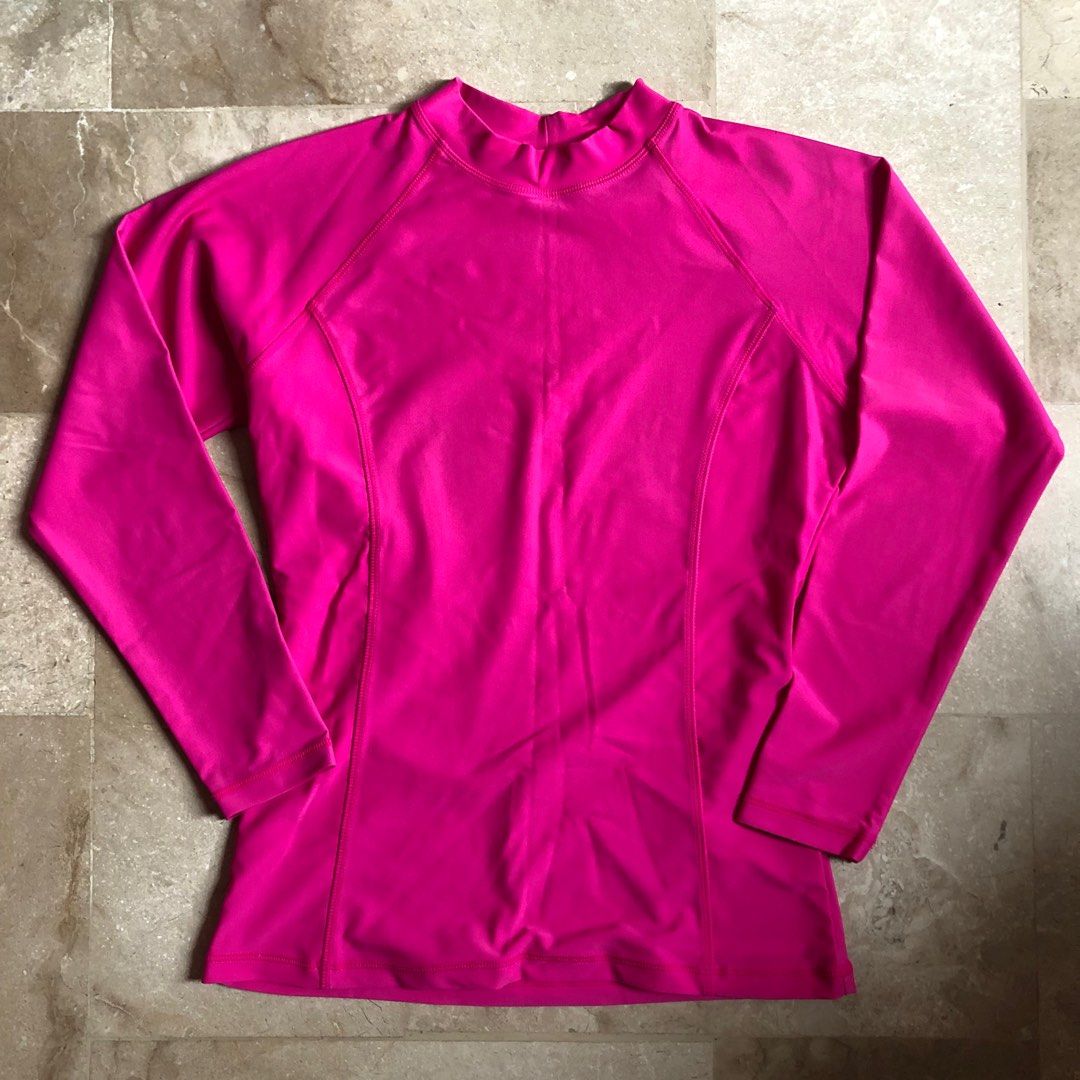 Coco Cabana Rash Guard Hot Pink, Women's Fashion, Swimwear, Rash guard ...