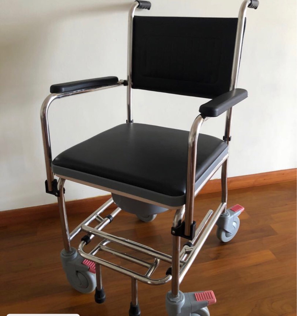 Elderly Commode shower toilet chair , Health & Nutrition, Assistive ...