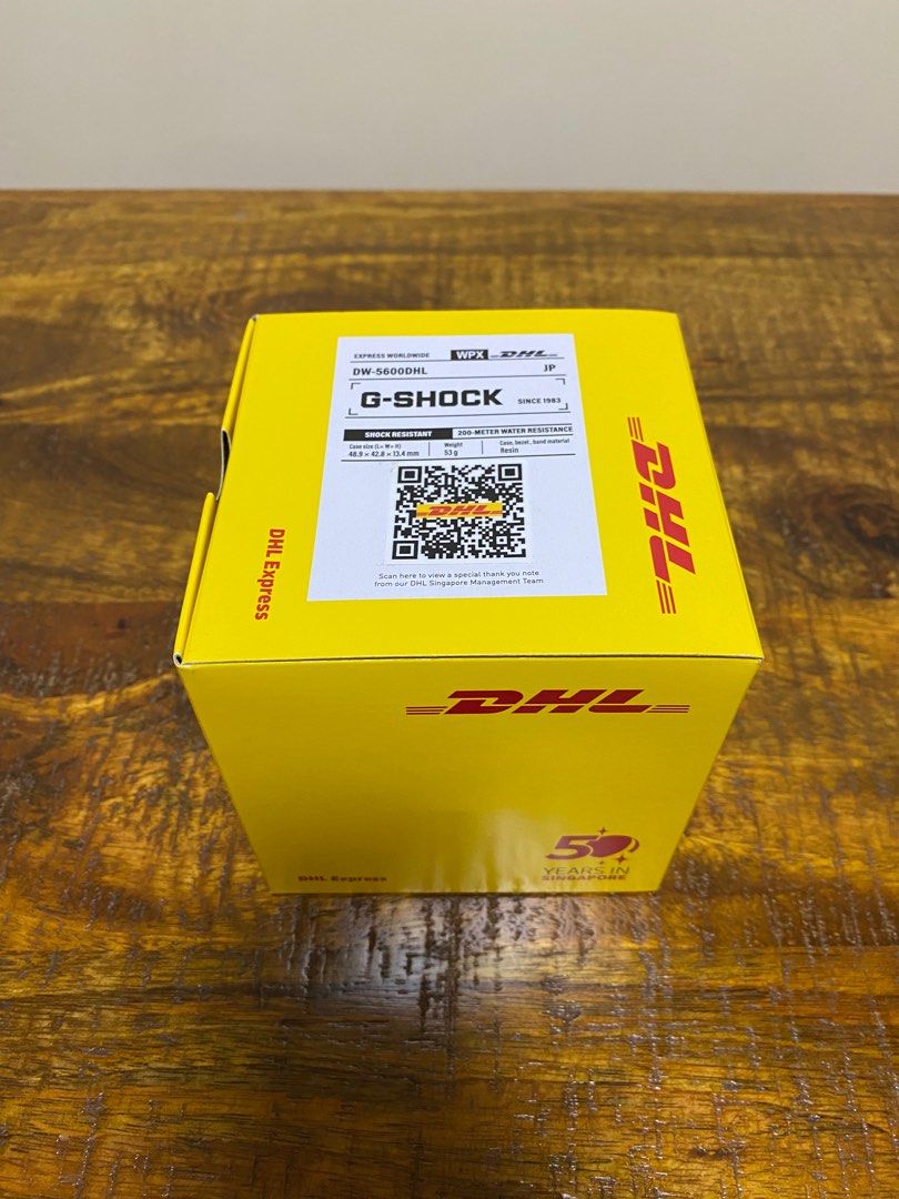 DHL x G-Shock DW-5600DHL22-9DR, Men's Fashion, Watches & Accessories ...