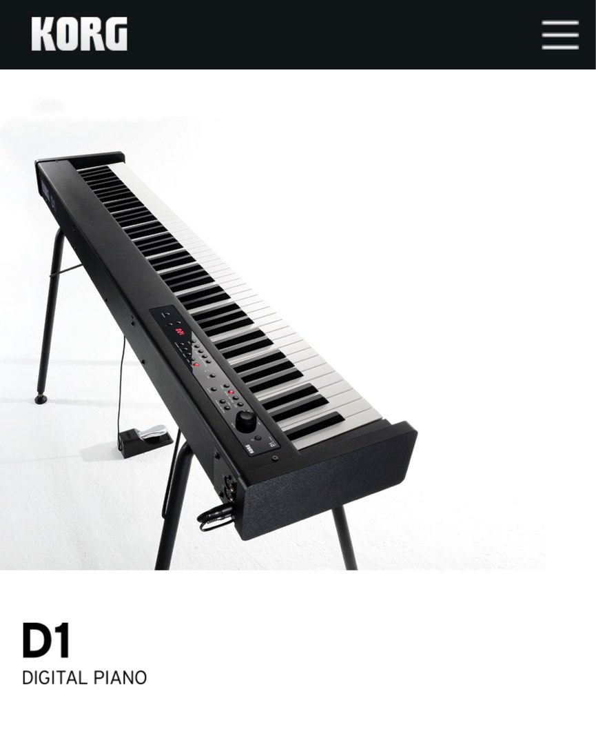 Digital Piano - 88 Key Keyboard - Korg D1, Hobbies & Toys, Music ...