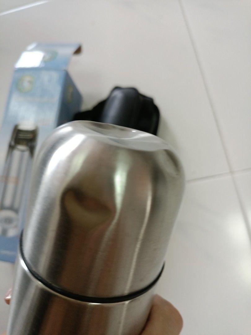 dolphin stainless steel vacuum thermal flask water bottle with carrier ...