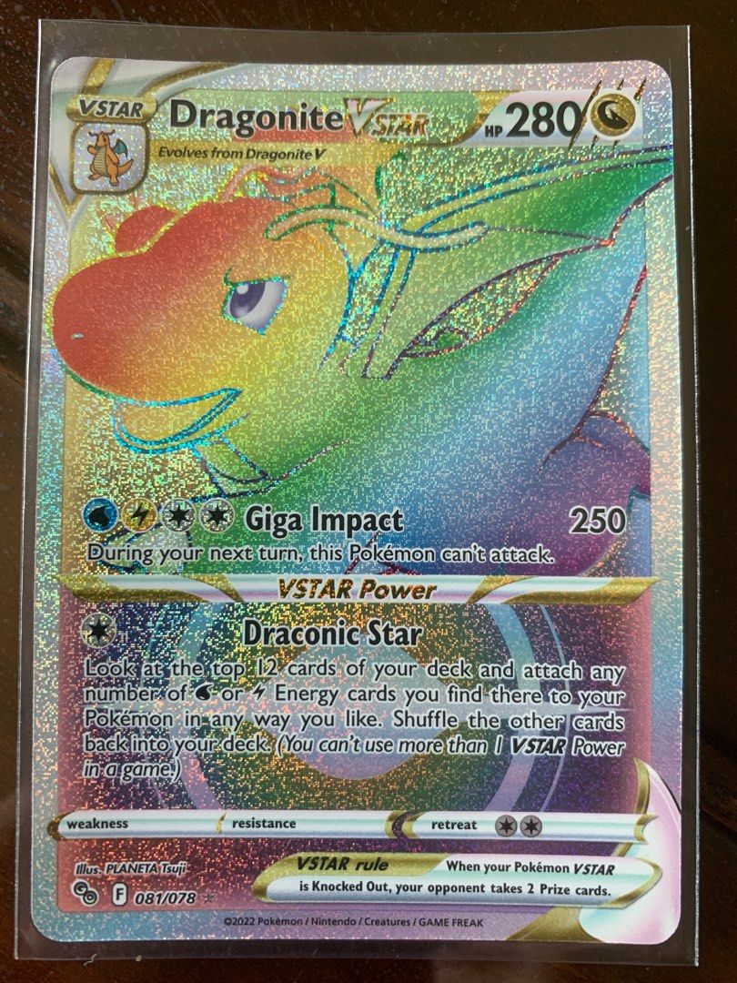Dragonite VSTAR Rainbow -Pokemon Go, Hobbies & Toys, Toys & Games on ...