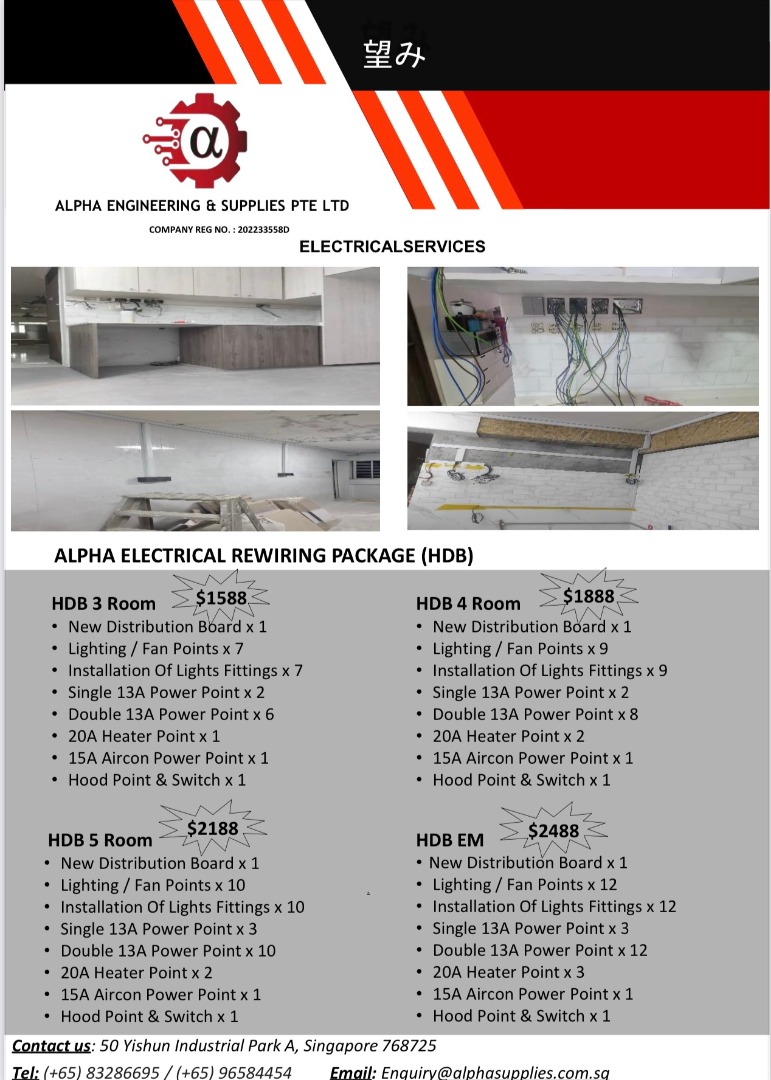 Electrical Services Package, Home Services, Renovations, Lighting ...