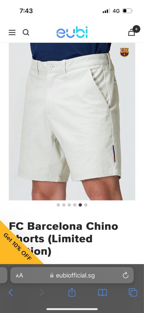 FC Barcelona Chino Shorts, Men's Fashion, Bottoms, Shorts on Carousell