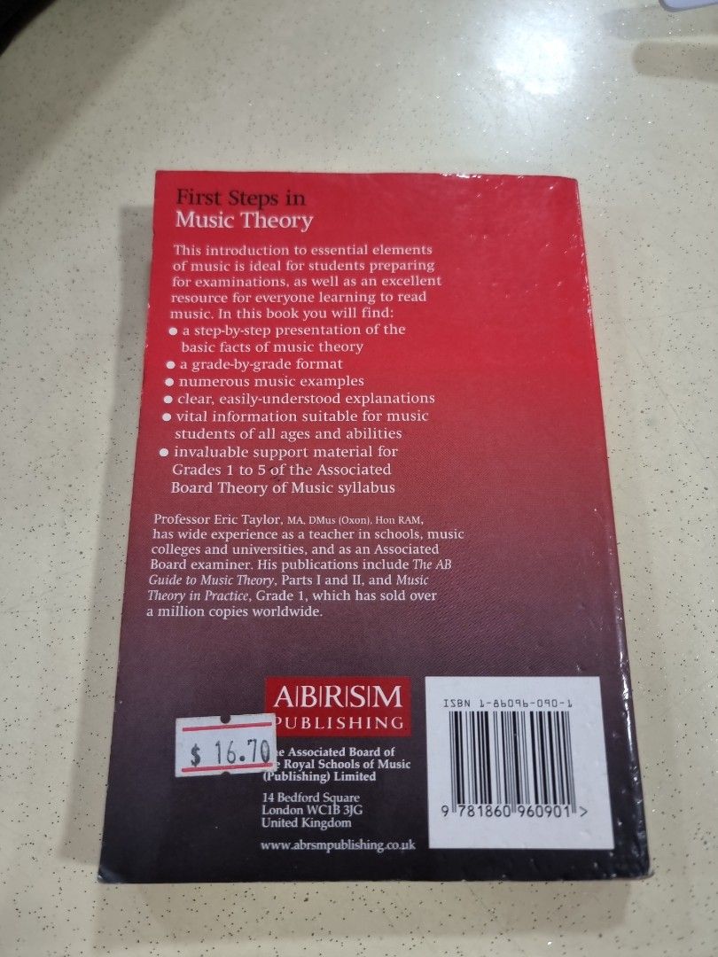 First Steps in Music Theory by Eric Taylor - Grades 1 to 5, Hobbies & Toys, Music & Media, Music ...