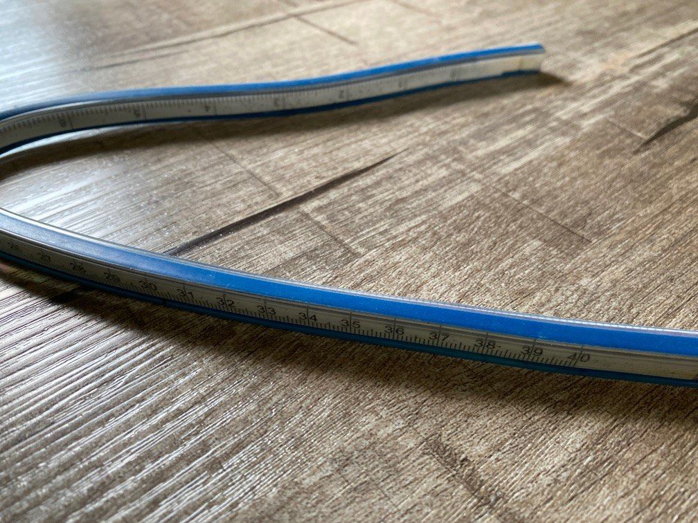 Flexible curve ruler rubber ruler, Hobbies & Toys, Stationery & Craft ...