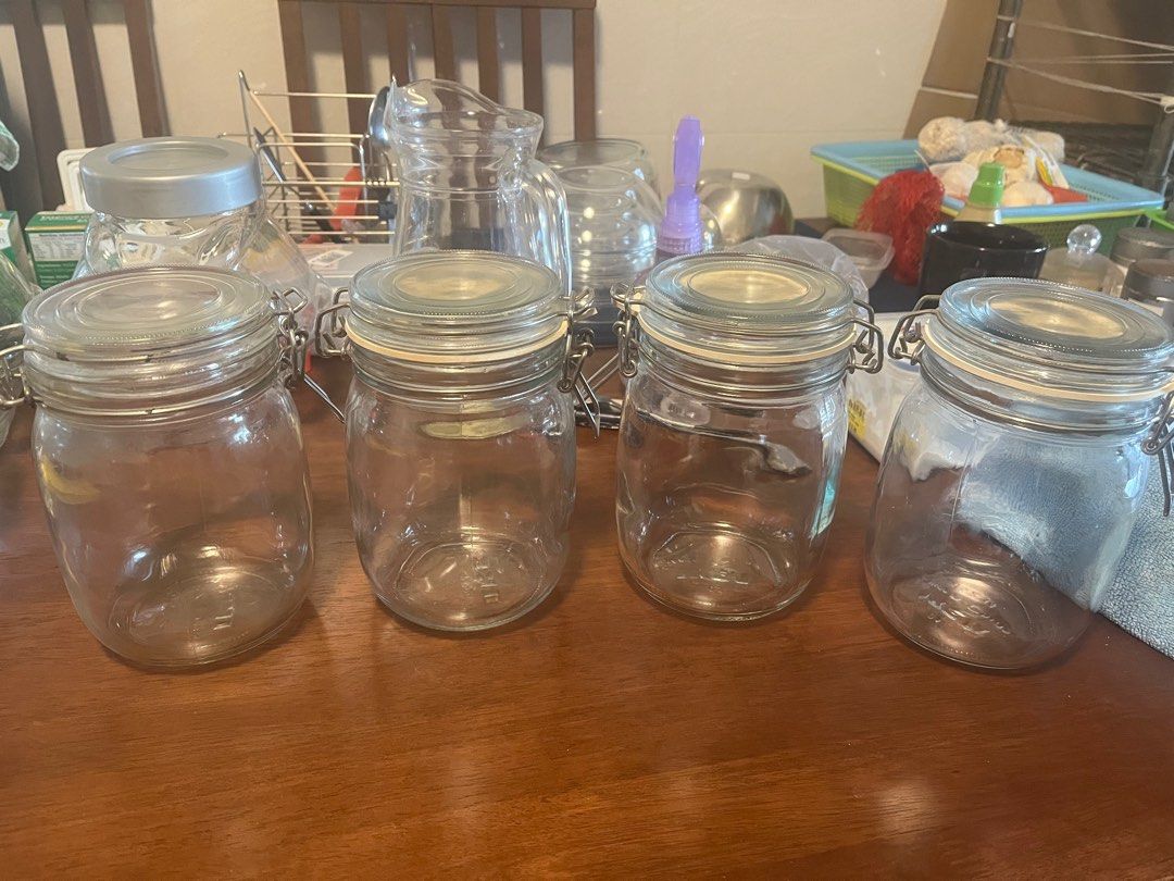 Glass bottle container, Furniture & Home Living, Kitchenware ...