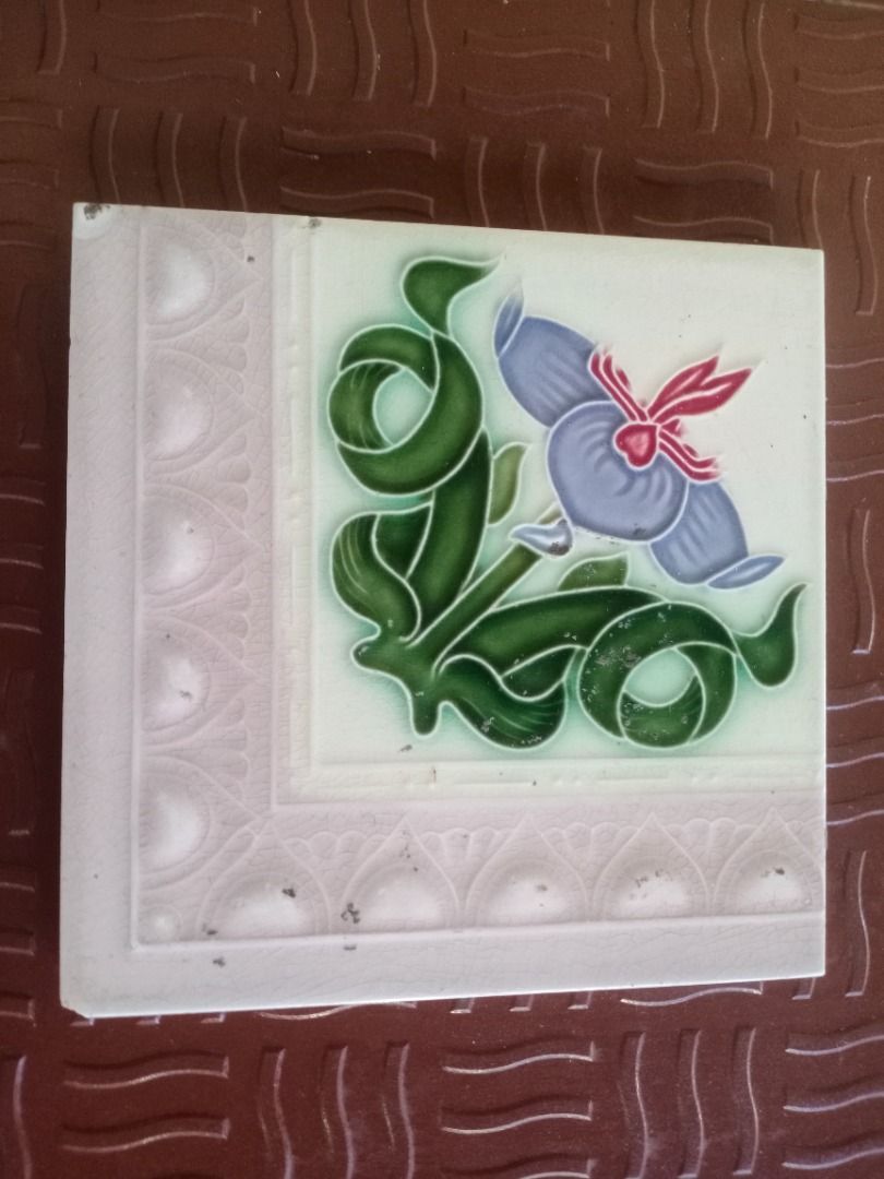 Green Leaves / Red Flower - PERANAKAN BABA NYONYA - VINTAGE COLLECTIBLE ...