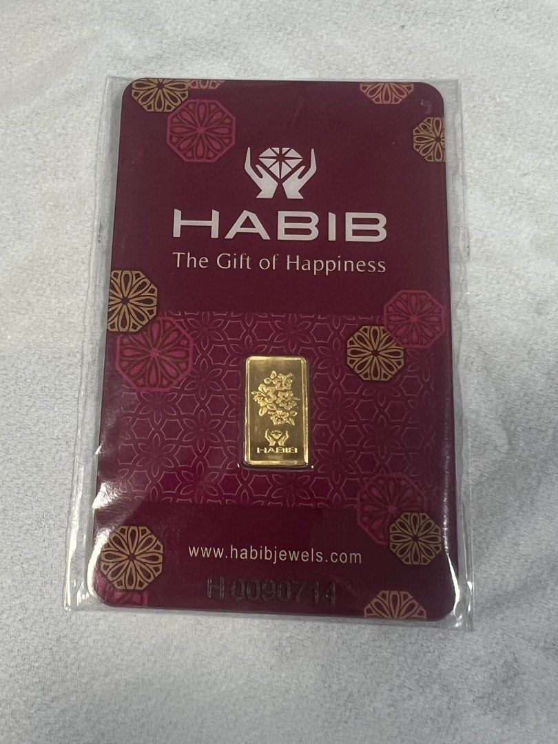 Habib Gold Bar 1g, Hobbies & Toys, Memorabilia & Collectibles, Currency ...