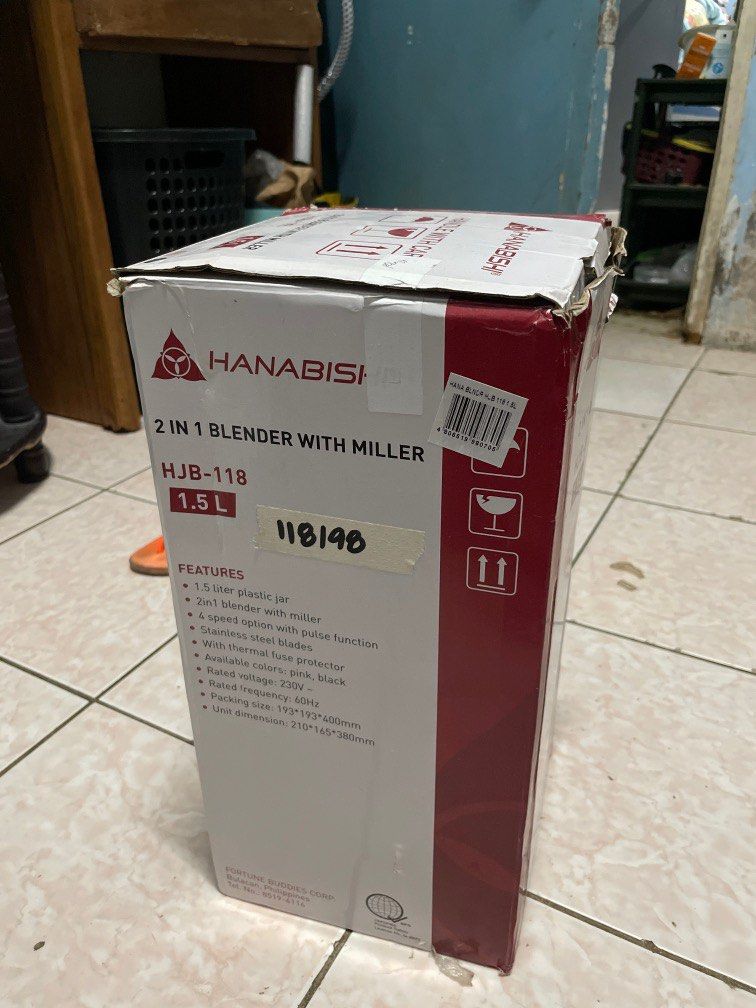 HANABISHI 2 in 1 Blender With Miller, TV & Home Appliances, Kitchen ...