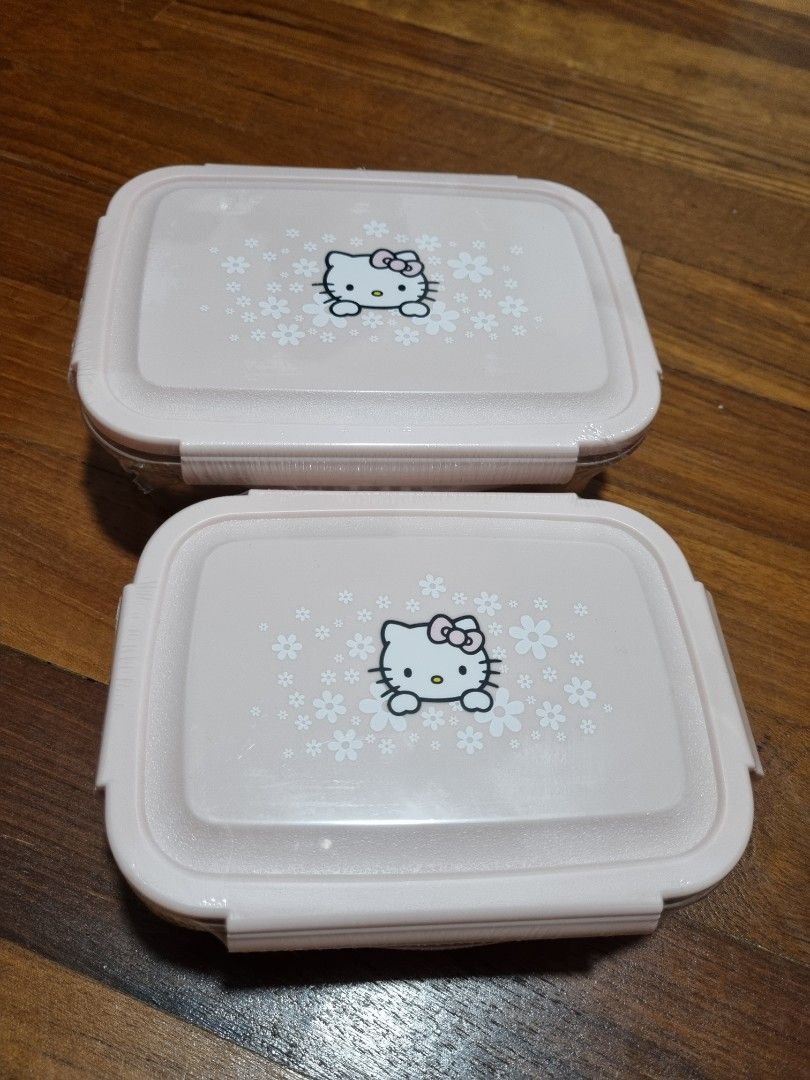 Hello kitty food container (2 sizes), Furniture & Home Living ...