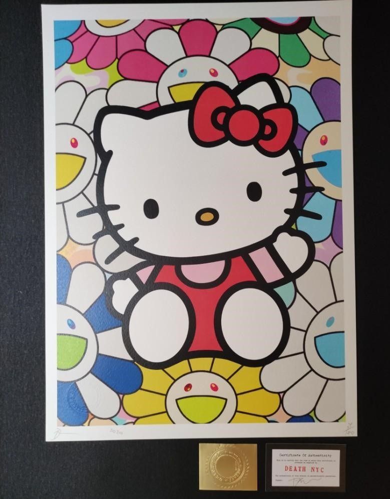 Hello Kitty Takashi Murakami Death nyc Lithograph Signed Numbered ...