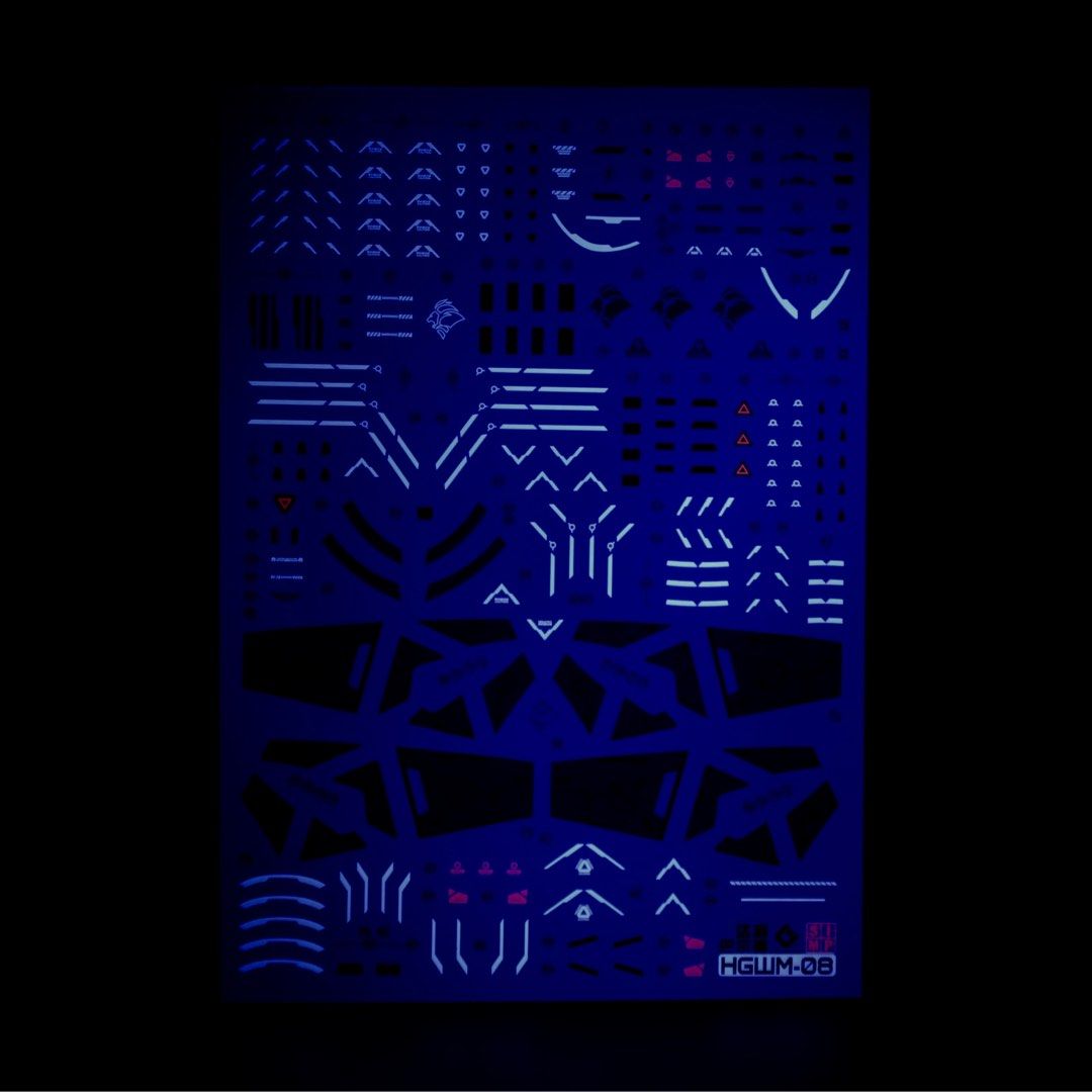 HG Darilbalde Gundam neon decal 達里魯巴路迪 螢光高達水貼, 興趣及遊戲, 玩具 & 遊戲類 - Carousell