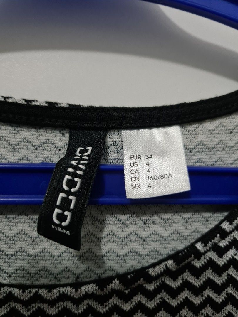 H&M Divided Black and White Office Dress, Women's Fashion, Dresses ...