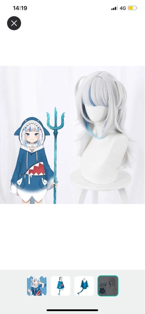 Hololive Gwar Gura Cosplay, Hobbies & Toys, Memorabilia & Collectibles ...