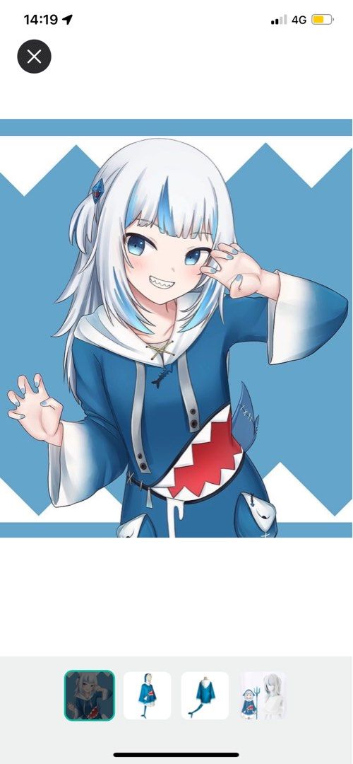 Hololive Gwar Gura Cosplay, Hobbies & Toys, Memorabilia & Collectibles ...