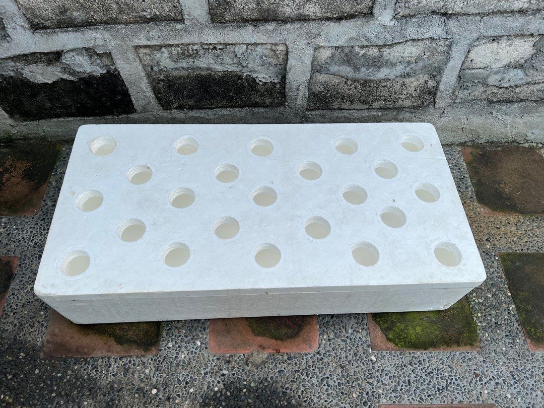 Hydroponics styrofoam grow box with cup holes 35x17x7.5 inches ...