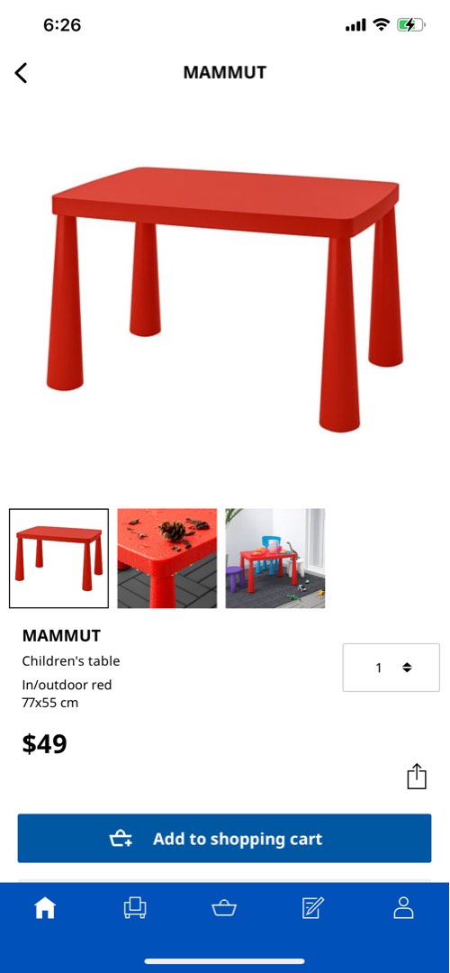 Ikea-mammut table pink, Babies & Kids, Baby Nursery & Kids Furniture ...