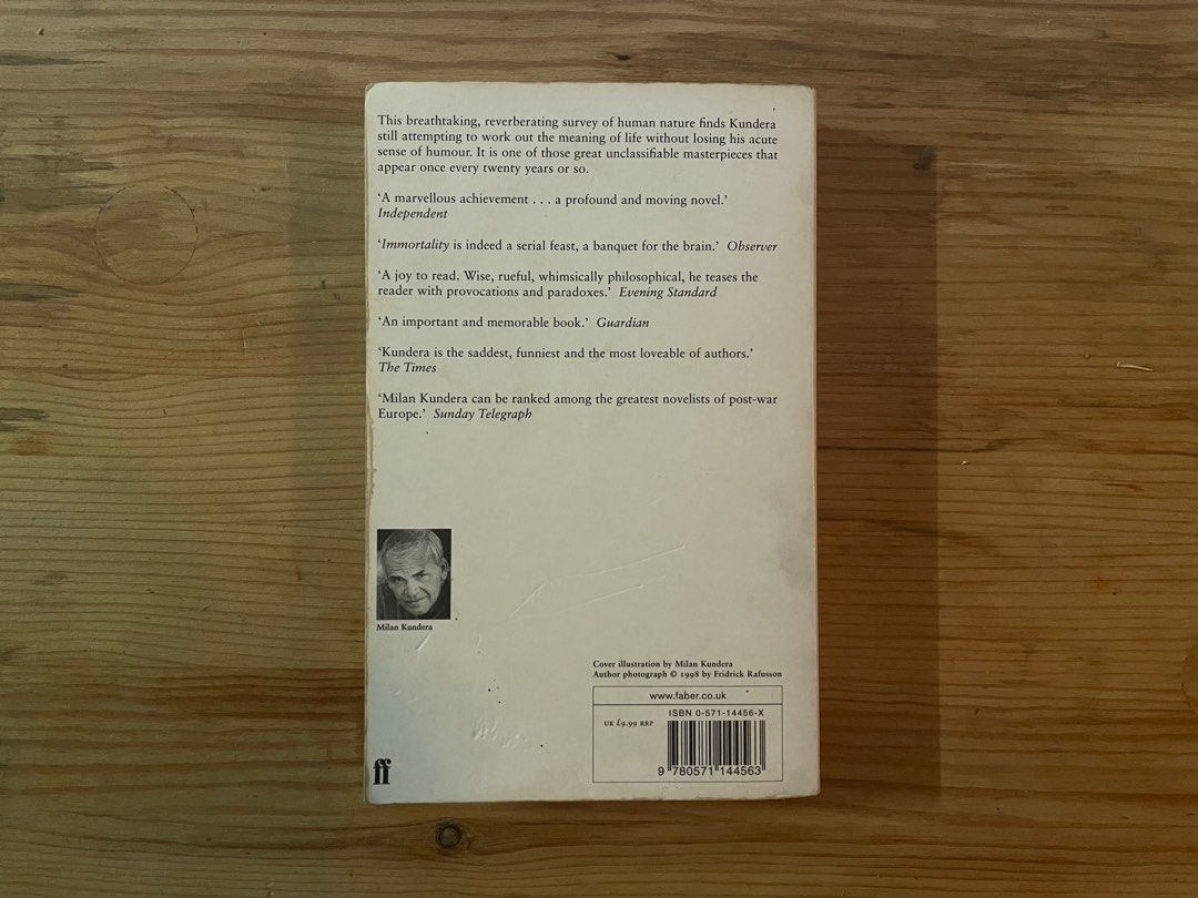 IMMORTALITY - MILAN KUNDERA, Hobbies & Toys, Books & Magazines ...