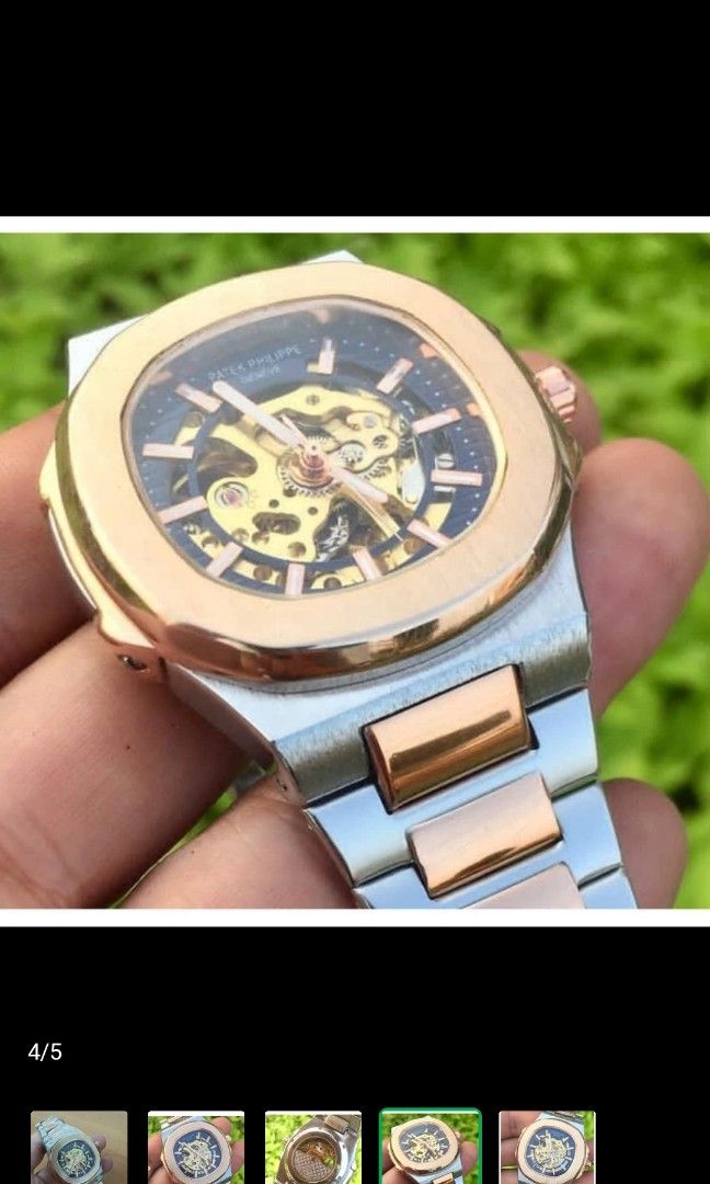 Jam tangan Pa tek Phi lippe Nautilus Skeleton Automatic Bukan ORIGINAL, Men's Fashion, Men's ...