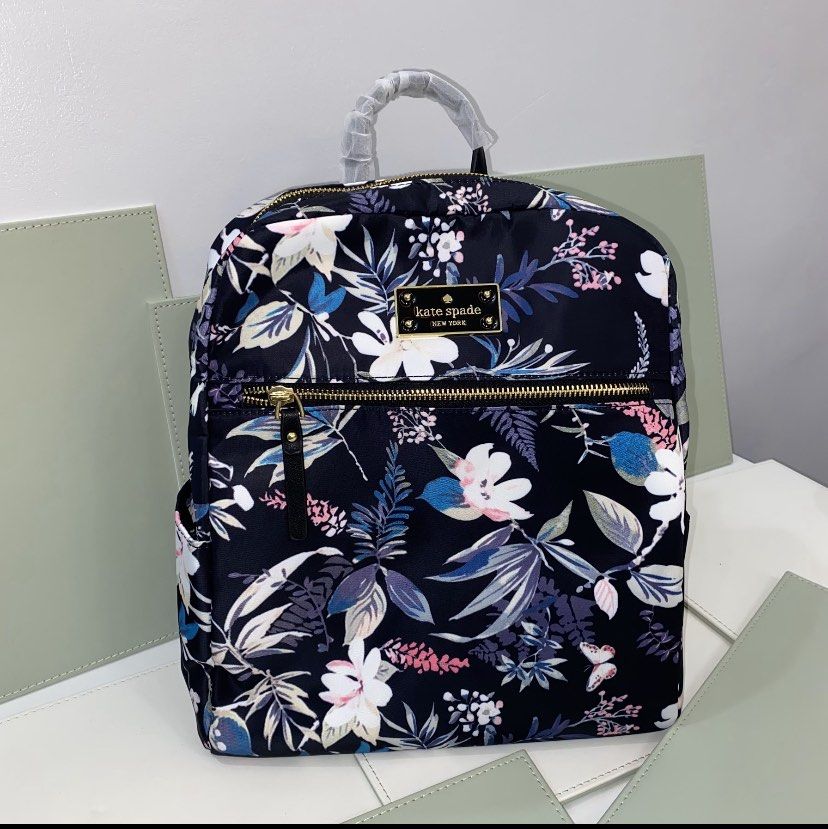 Kate Spade Backpack | Floral Blue, Women's Fashion, Bags & Wallets ...