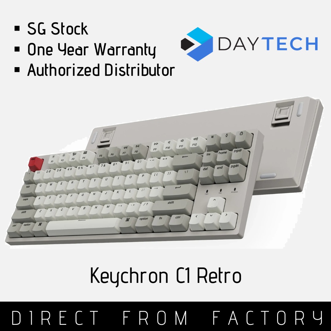 Keychron C1 Retro 87 keys 80% TKL Wired Mechanical Keyboard with ...