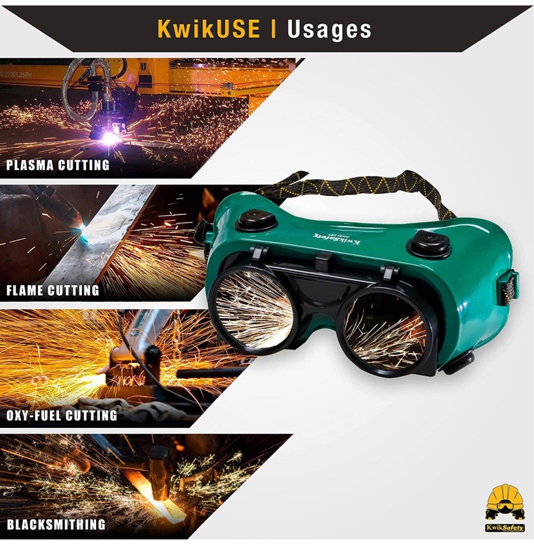 KwikSafety Owl Industrial (ANSI, ANTI-FOG, Snug FIT) Welding Goggles ...