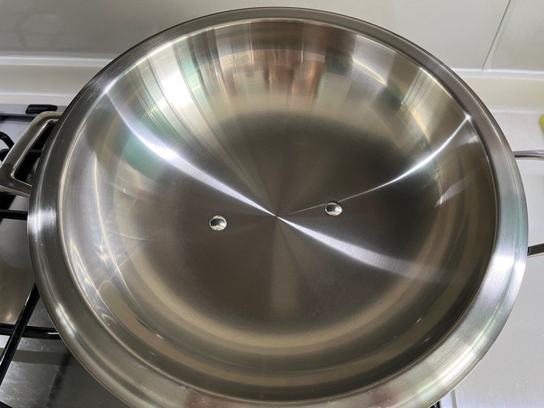 La Gourmet 32cm stainless steel wok cover, Furniture & Home Living ...