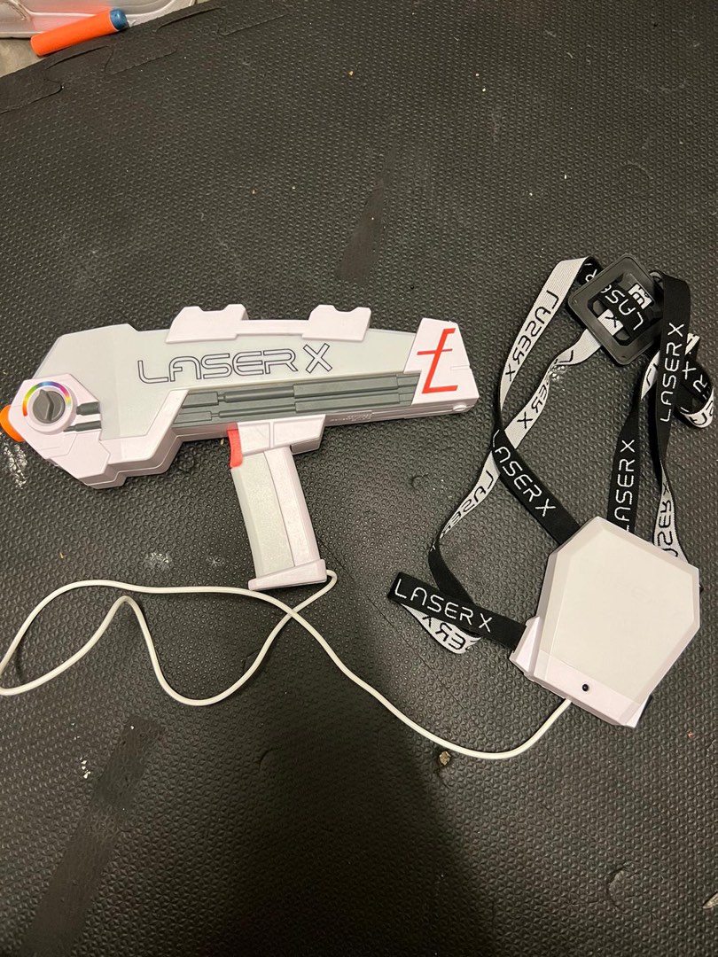 Laser x gun with chest piece, Hobbies & Toys, Toys & Games on Carousell