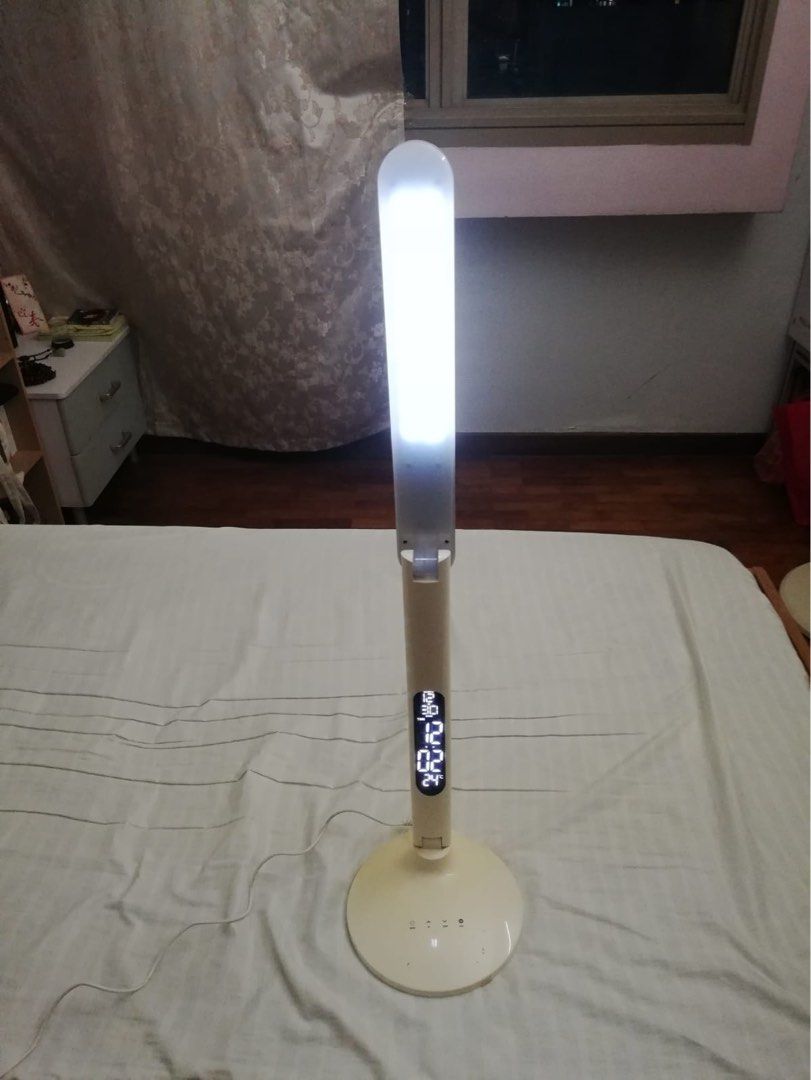 LED Table Lamp w Date, Time, Temp & Sensor Button., Furniture & Home ...