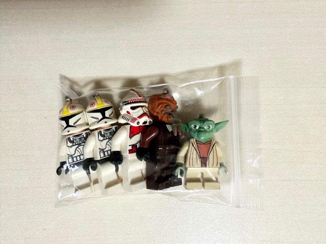 LEGO Star Wars Minifigures Keychain Clone Pilot Shock Trooper Plo Koon ...