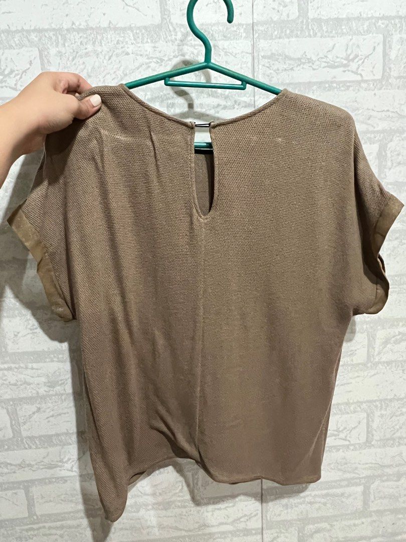 Light army green blouse, Women's Fashion, Tops, Blouses on Carousell