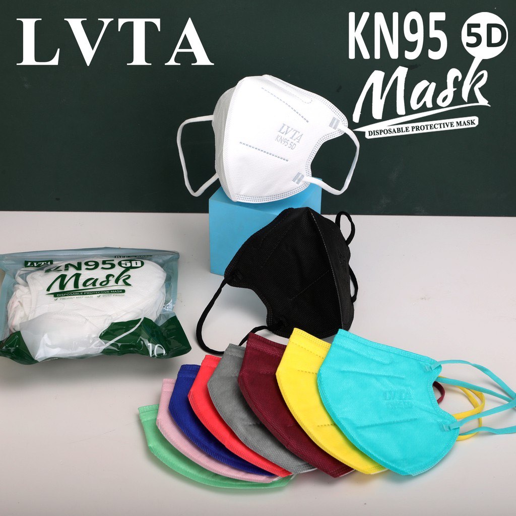LVTA 5D Kn95 facemask high quality authentic, Health & Nutrition, Face ...